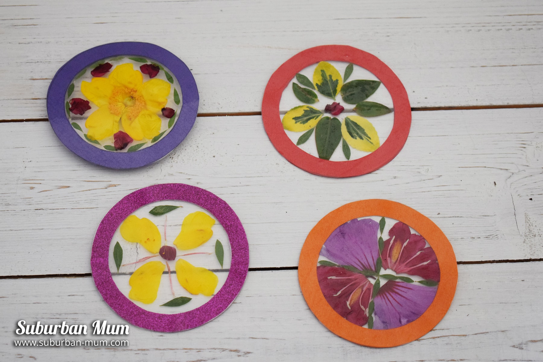 Craft Corner: Make your own stained glass flowers | Suburban Mum