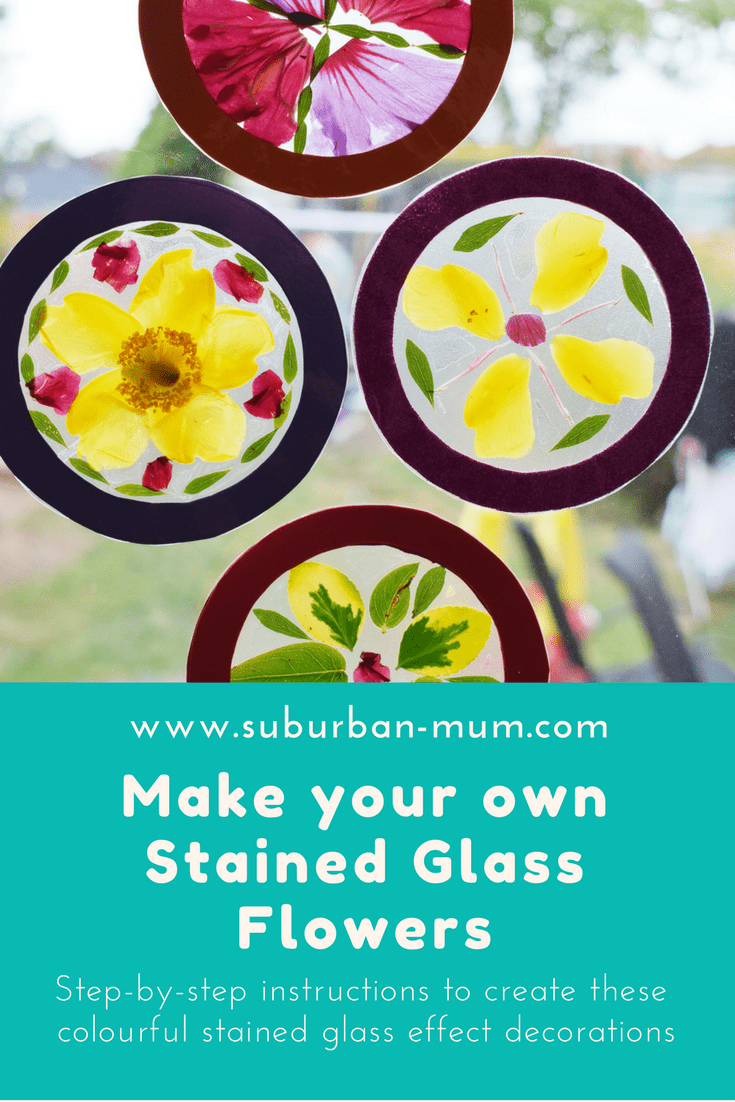 Craft Corner: Make your own stained glass flowers | Suburban Mum
