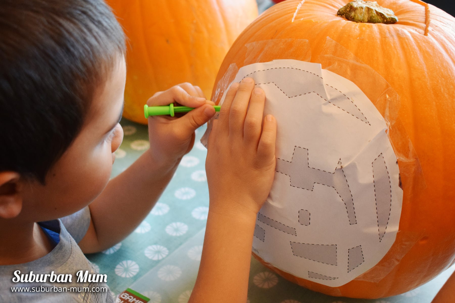 Halloween fun: Dinotrux Pumpkin Carving | Suburban Mum