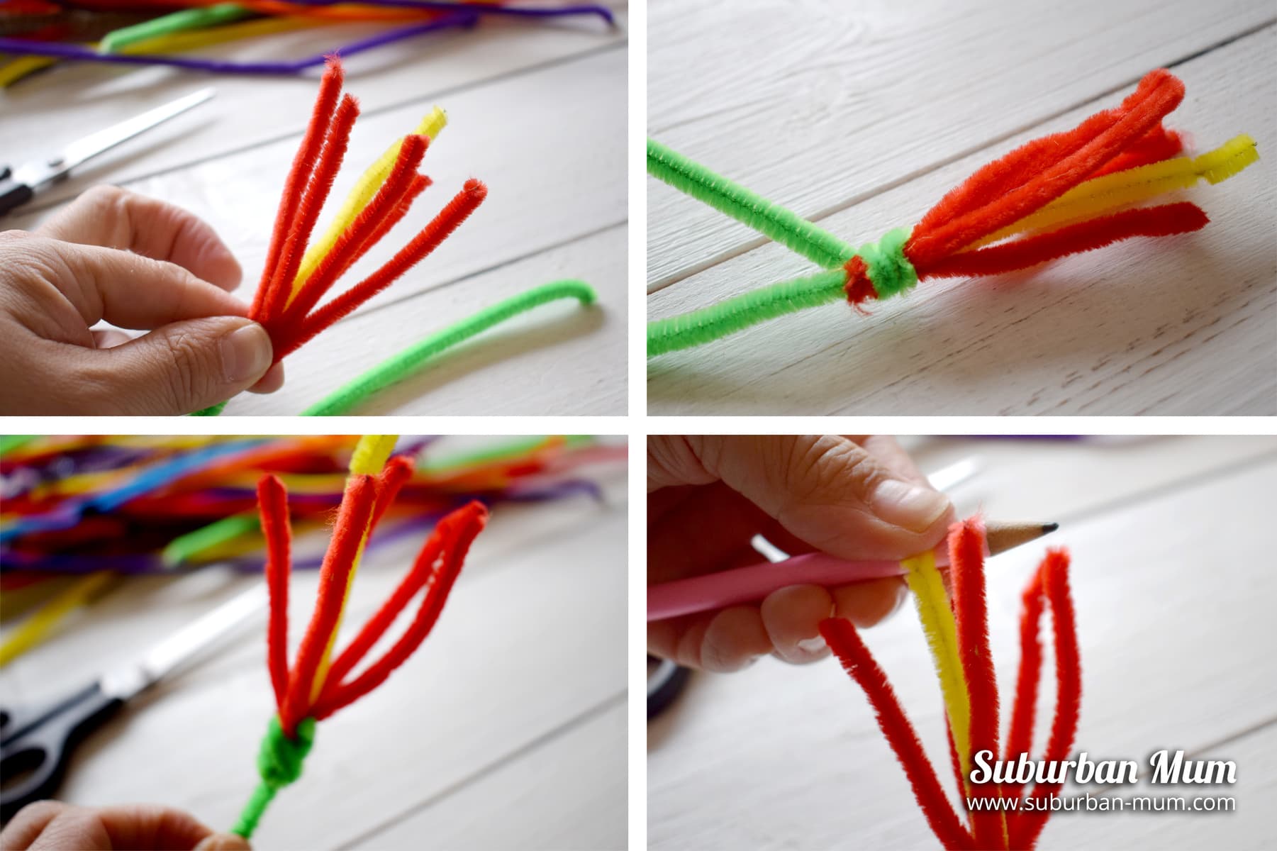 Craft Corner: How to make Pipe Cleaner Flowers | Suburban Mum