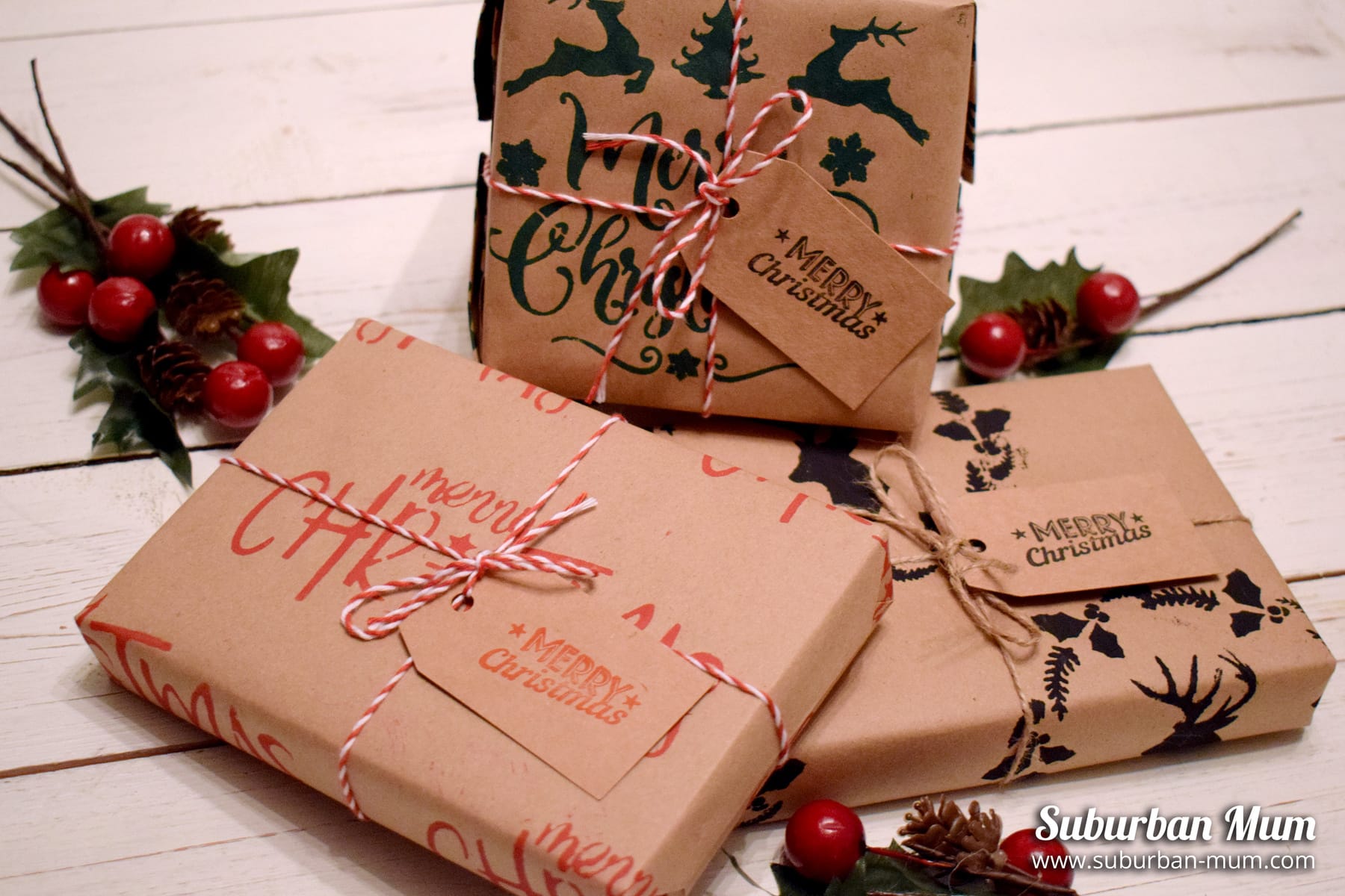 Homemade Christmas Wrapping Paper with Design Bundles | Suburban Mum